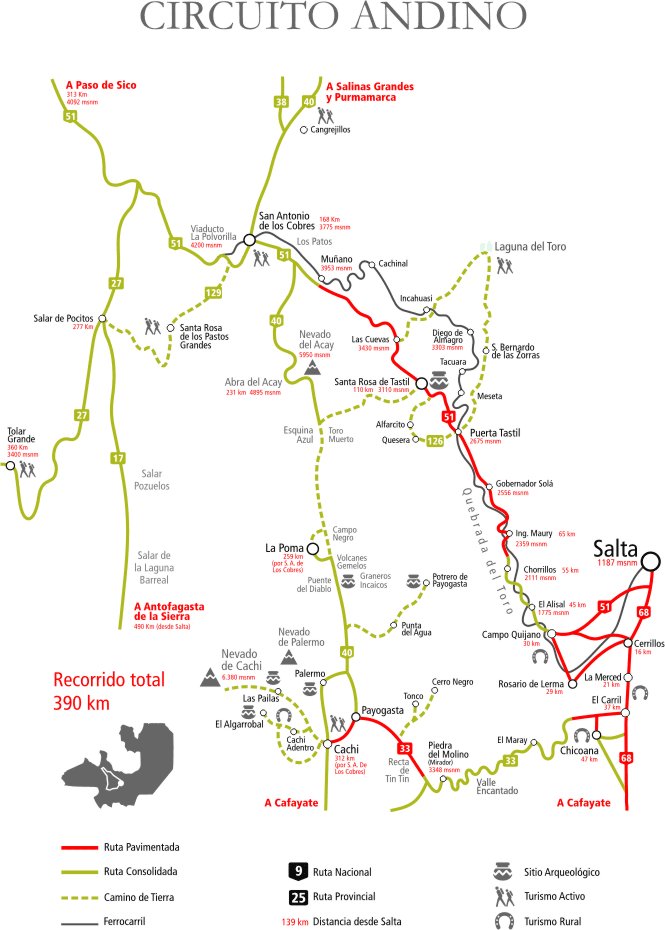 Turismo Salta, agencia turismo, mapa Salta